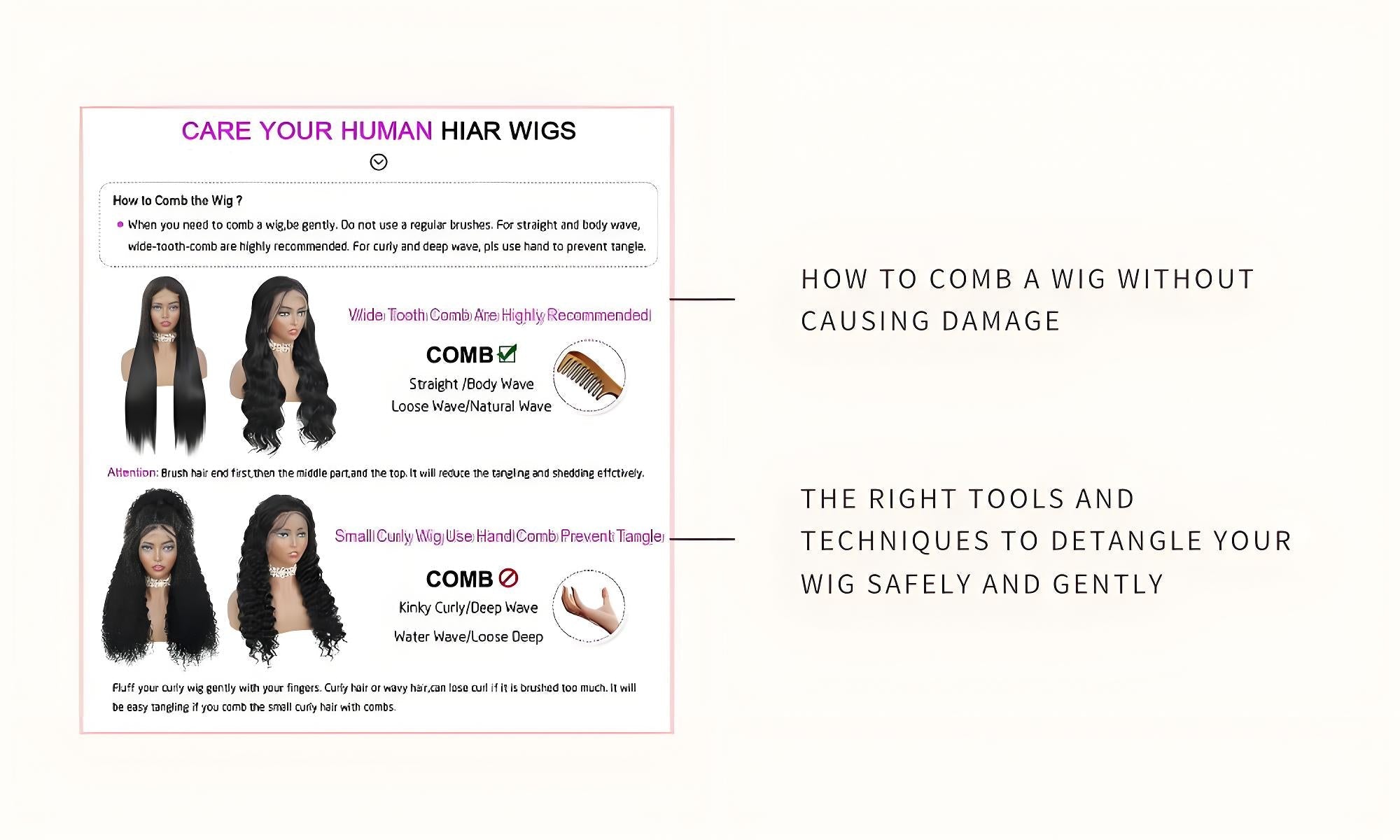 How to Comb a Wig Without Causing Damage | EuxmeHair